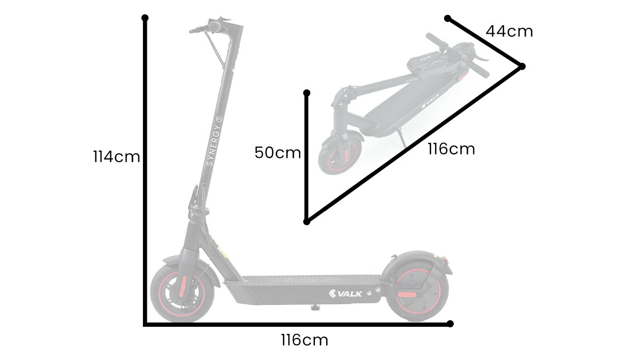 Valk Synergy 7 MkII 500W Electric Scooter - Black/Red | Harvey Norman