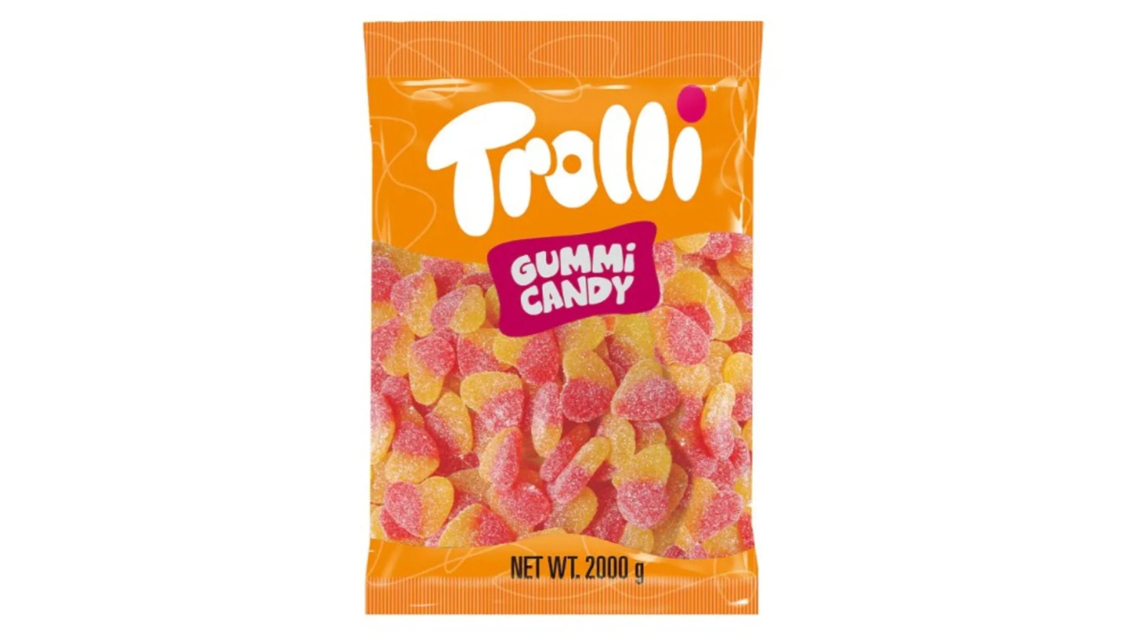 Trolli Pack of 6 Sour Peach Heart Lollies Candy - 2kg | Harvey Norman