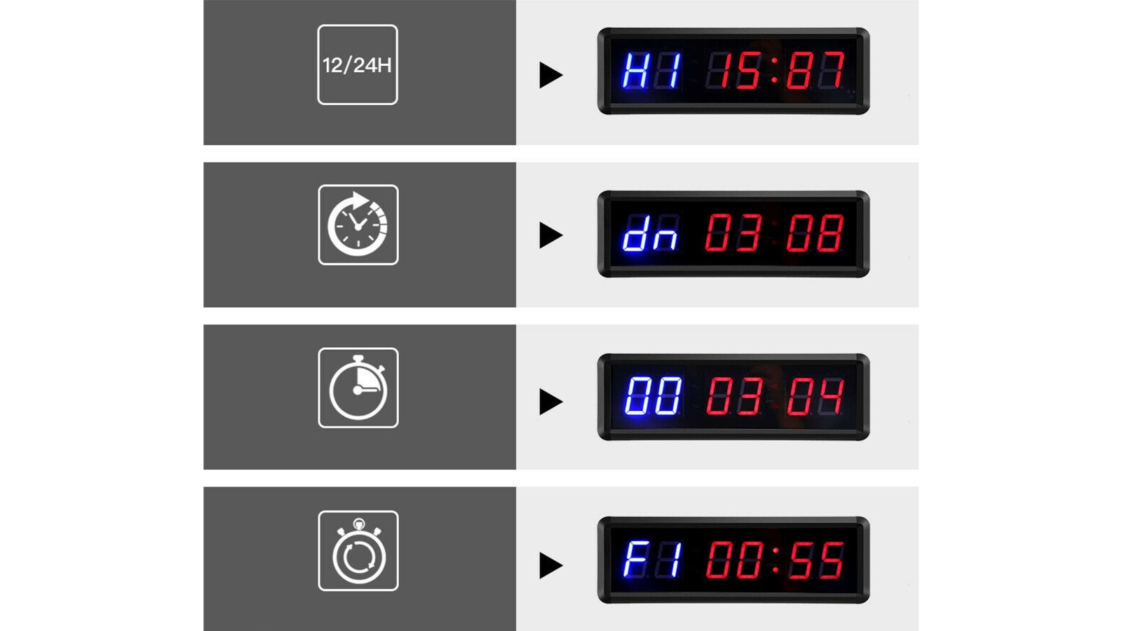 TODO 6 Digit LED Digital Display Countdown Timer | Harvey Norman