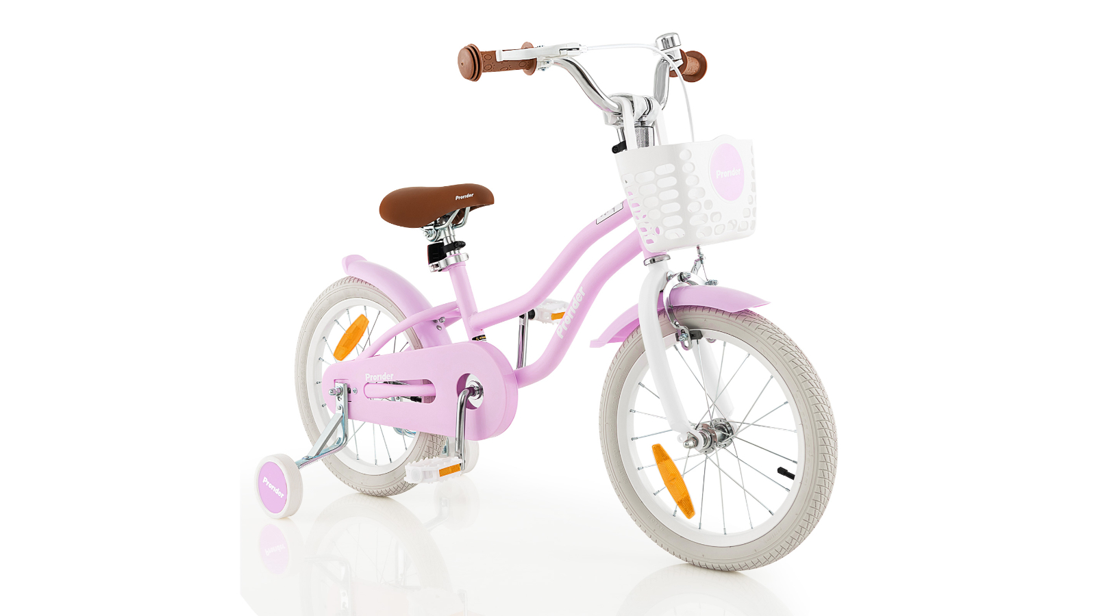 Costway 40cm Girls Bike with Training Wheels Front/Rear Reflectors and ...
