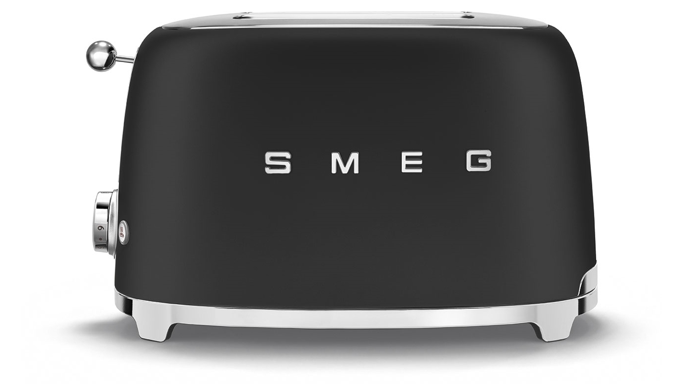 Smeg 50's Retro Style 2 Slice Toaster - Black Matte | Harvey Norman