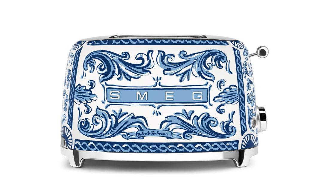 Smeg Dolce and Gabbana 2 Slice Toaster - Blu Mediterraneo | Harvey Norman