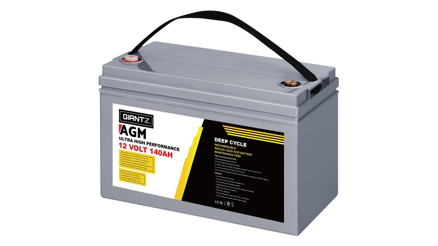 Giantz 140AH Deep Cycle Battery 12VPower | Harvey Norman