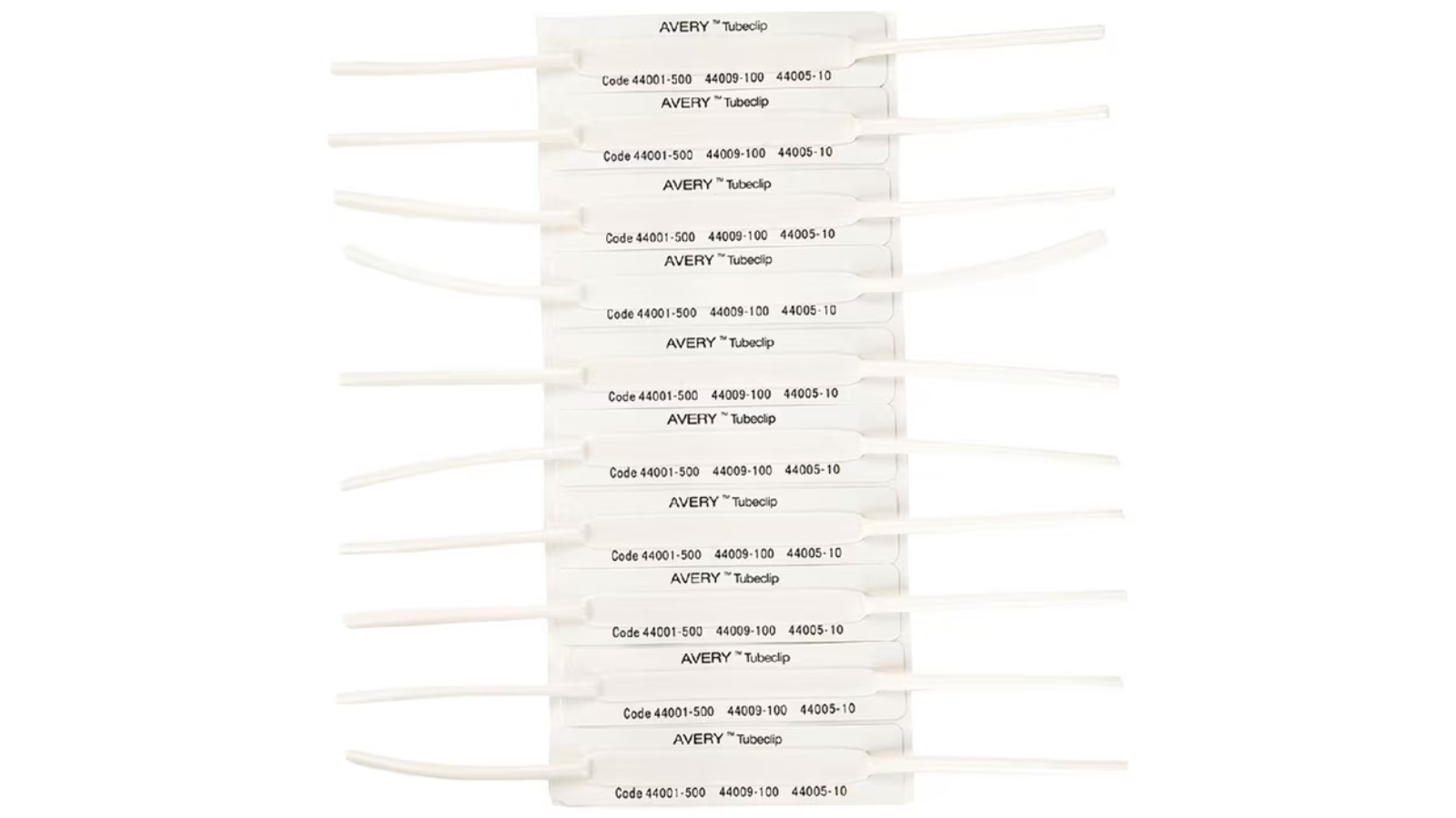Avery 44006 Pack of 100 Self Adhesive Tubeclip Fasteners | Harvey Norman