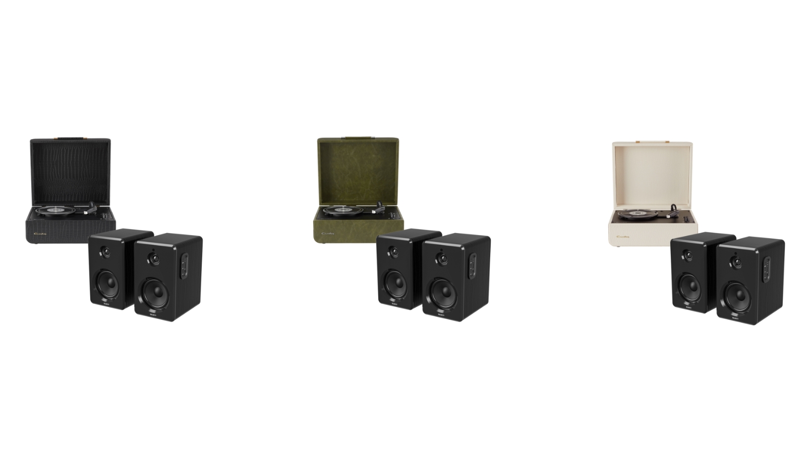 Crosley Mercury Turntable with D40 Bluetooth Speakers | Harvey Norman