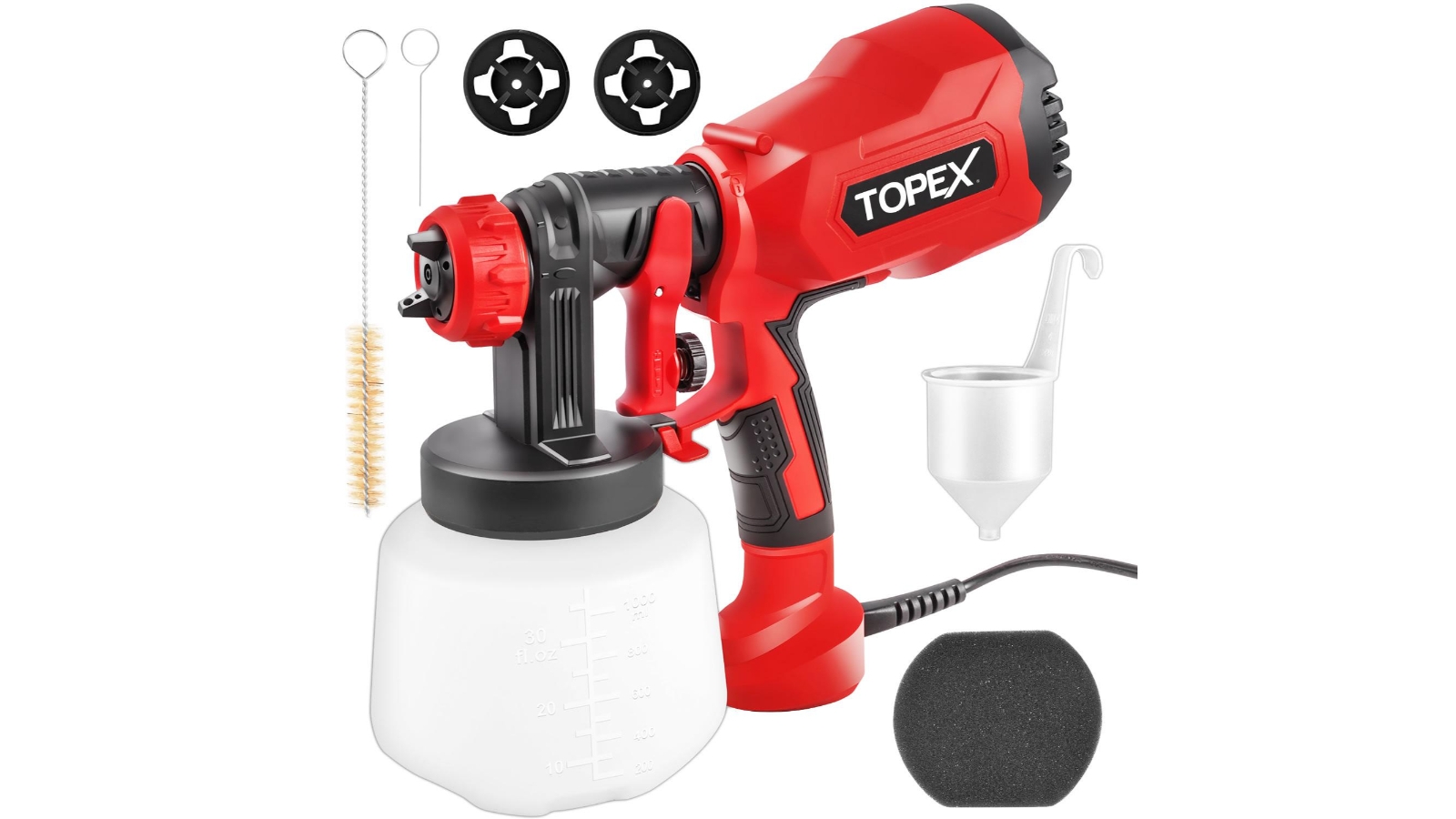 TOPEX 400W Handhold Electric Paint Sprayer Gun - 1000ml | Harvey Norman