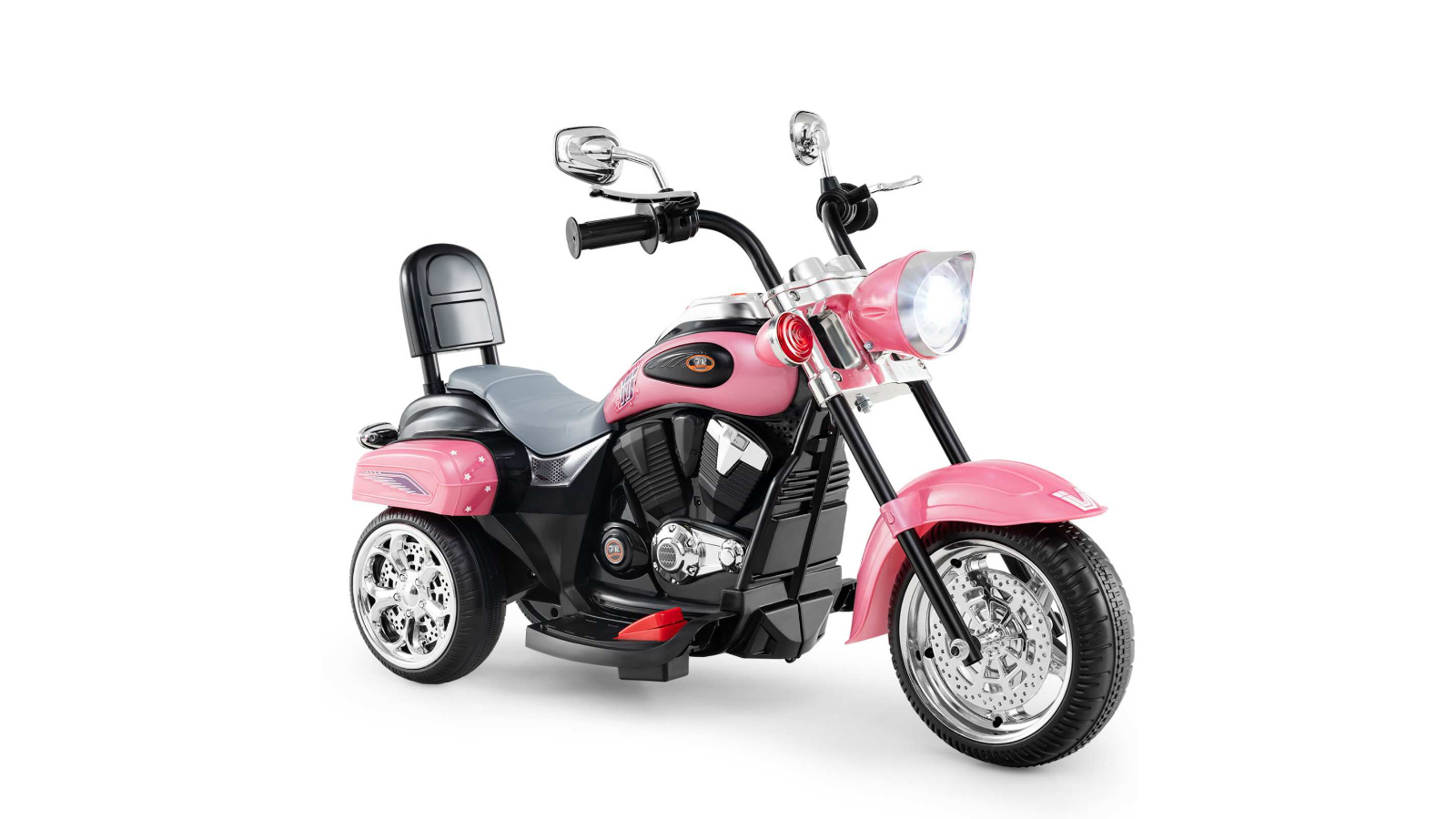 Costway 6V Kids Police Ride-On 3-Wheel Motorcycle with LED Headlight ...