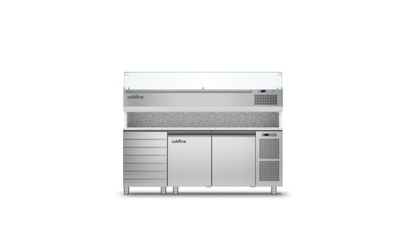 Coldline TZ13/1MC VP 2-Door and Drawer Pizza Preparation Counter with ...