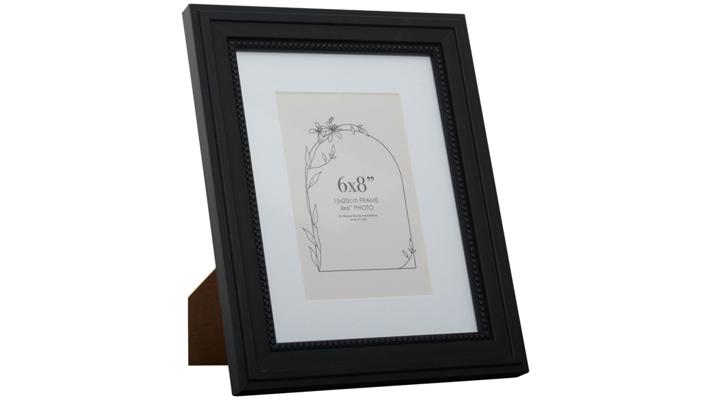 UR1 Camila 6x8-inch Black Photo Frame with 4x6-inch Opening | Harvey Norman