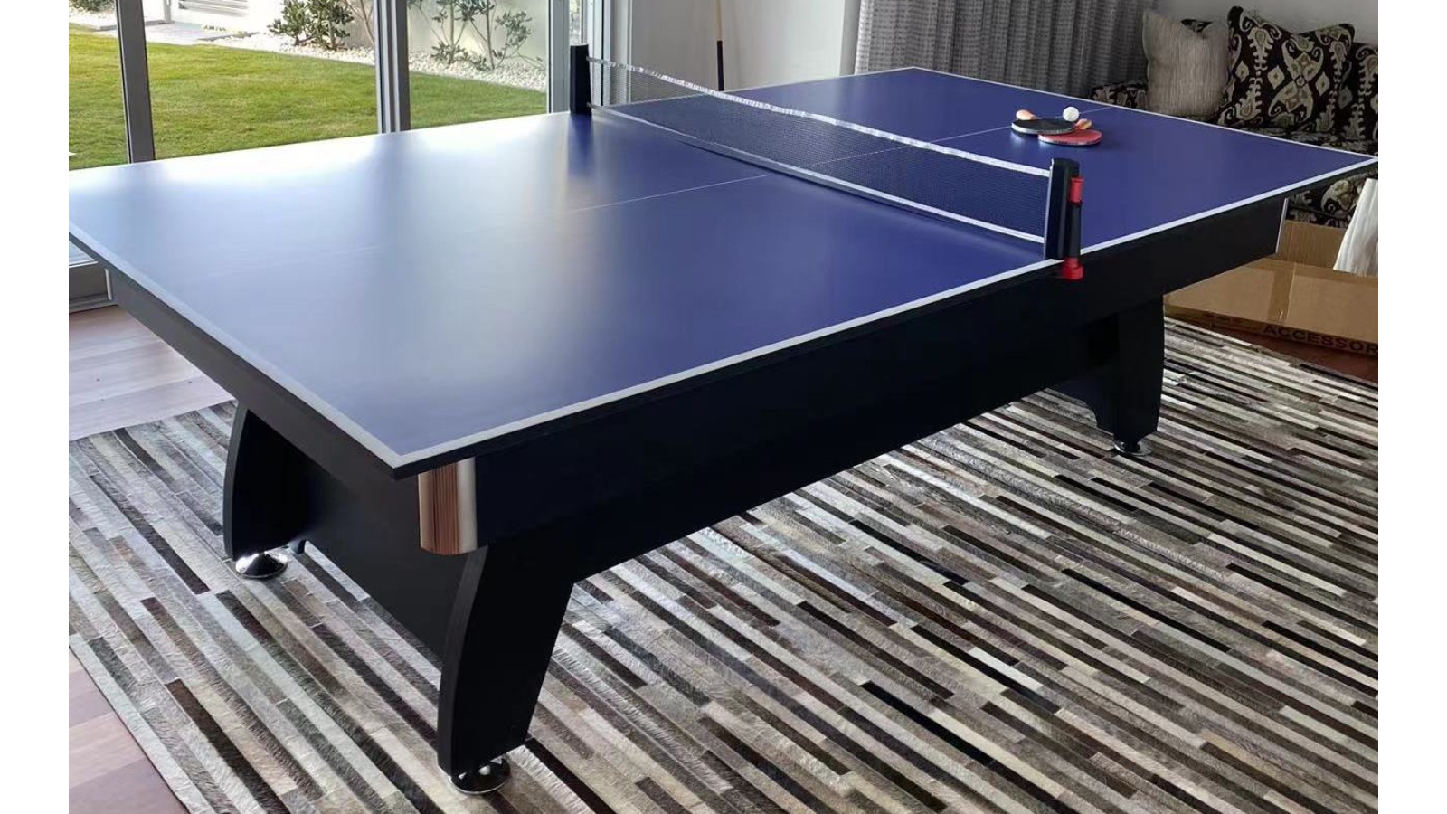 Ksports Pub Size Pool Table 8FT Ball Return Snooker Billiard Table 2 ...