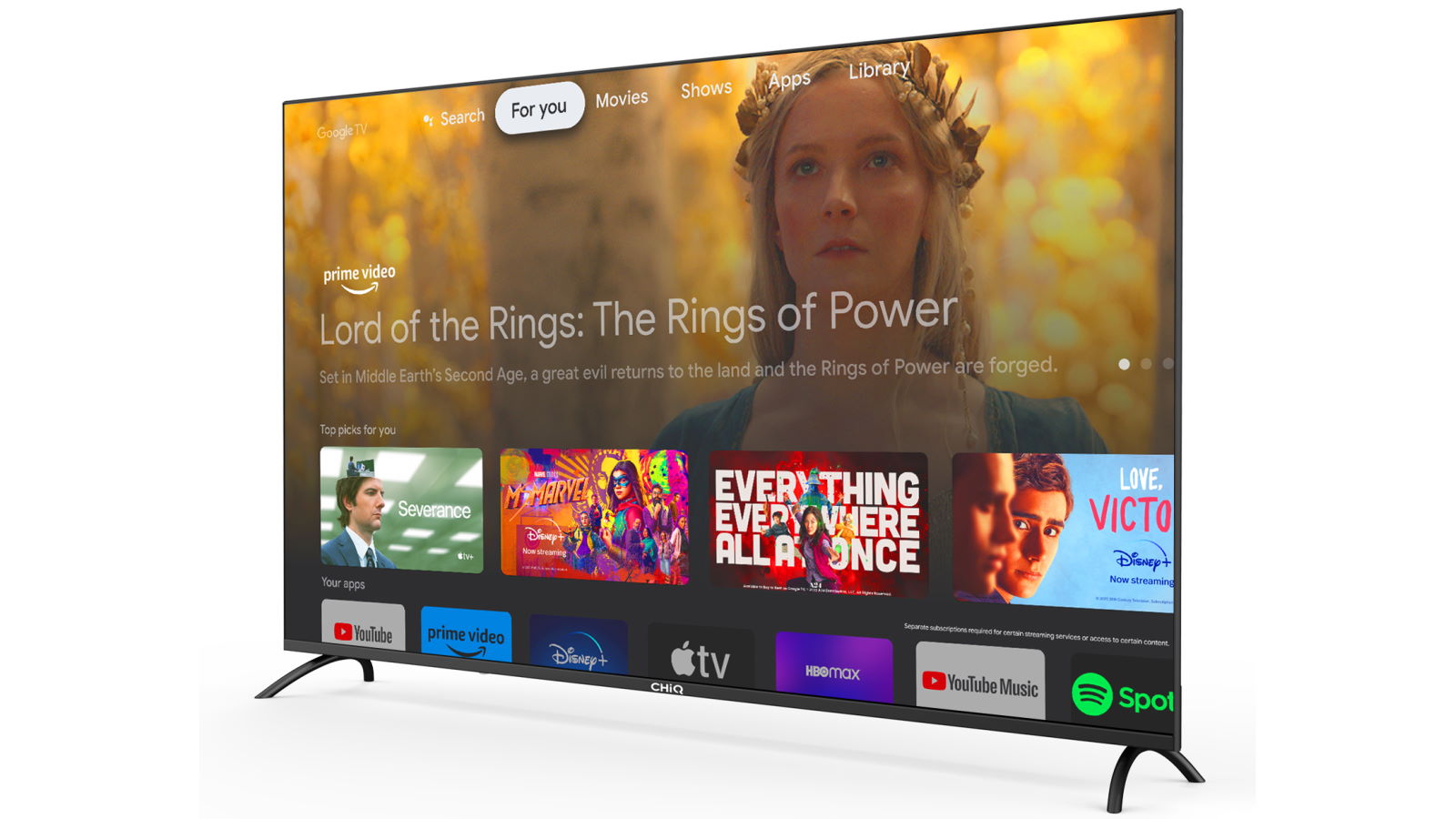 CHiQ 65-inch G7PG 4K UHD LED Google TV | Harvey Norman