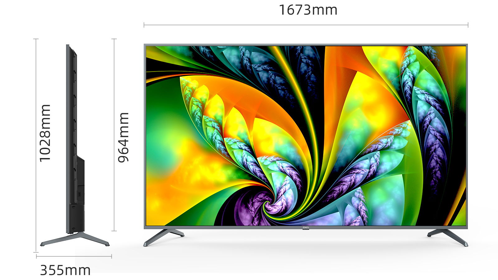 ChiQ 75-inch F8TG 4K UHD LED Google TV with Metal Frame | Harvey Norman