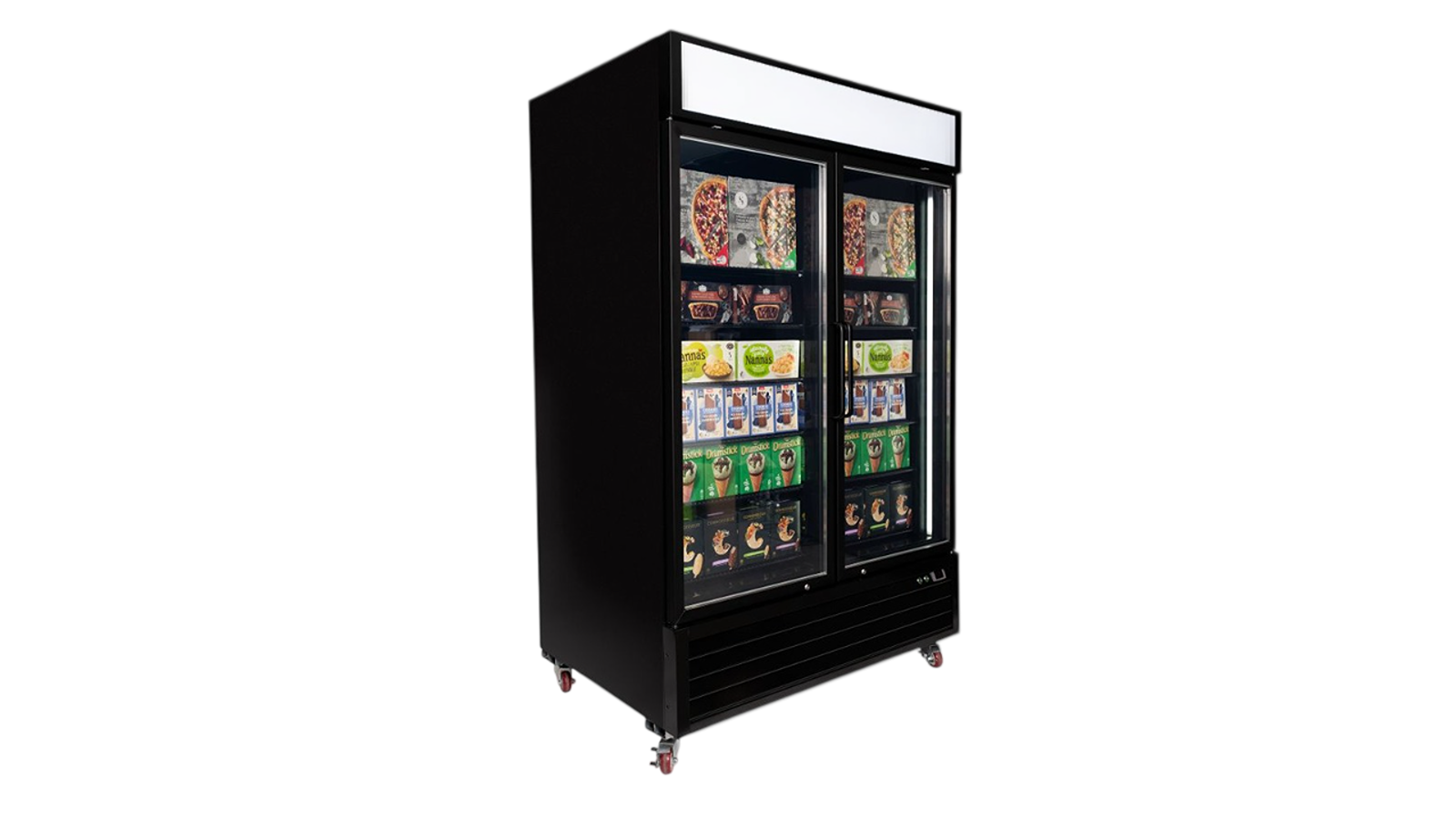Bromic UF1250GDL-NR Commercial 2-Door Flat Glass Lightbox Upright ...