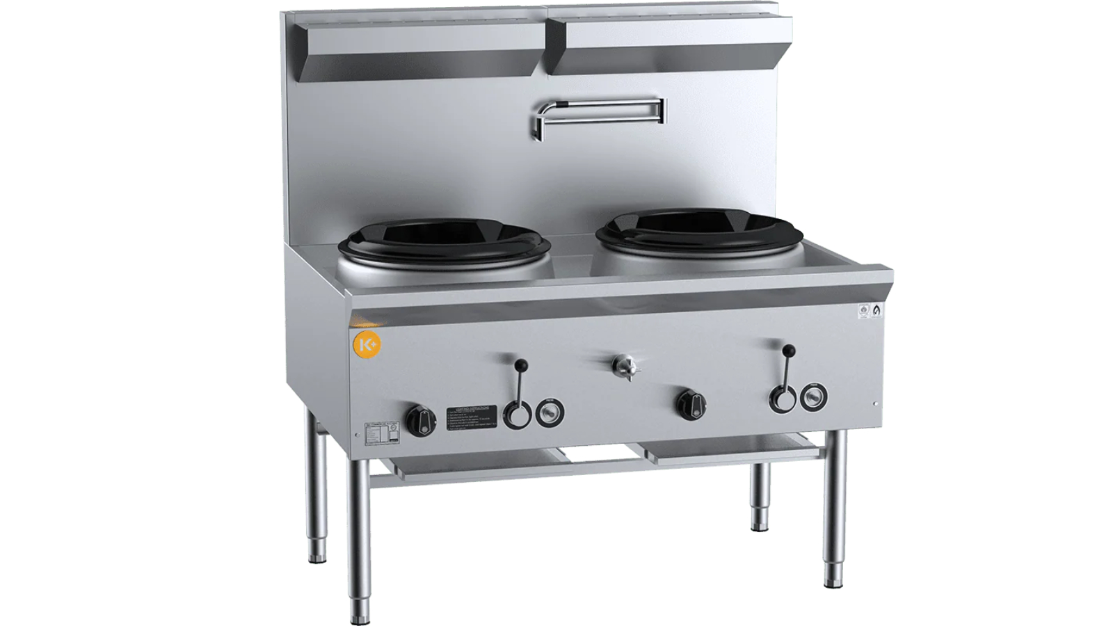 K+ Natural Gas Twin Hole 2 Waterless Wok Burner Table | Harvey Norman