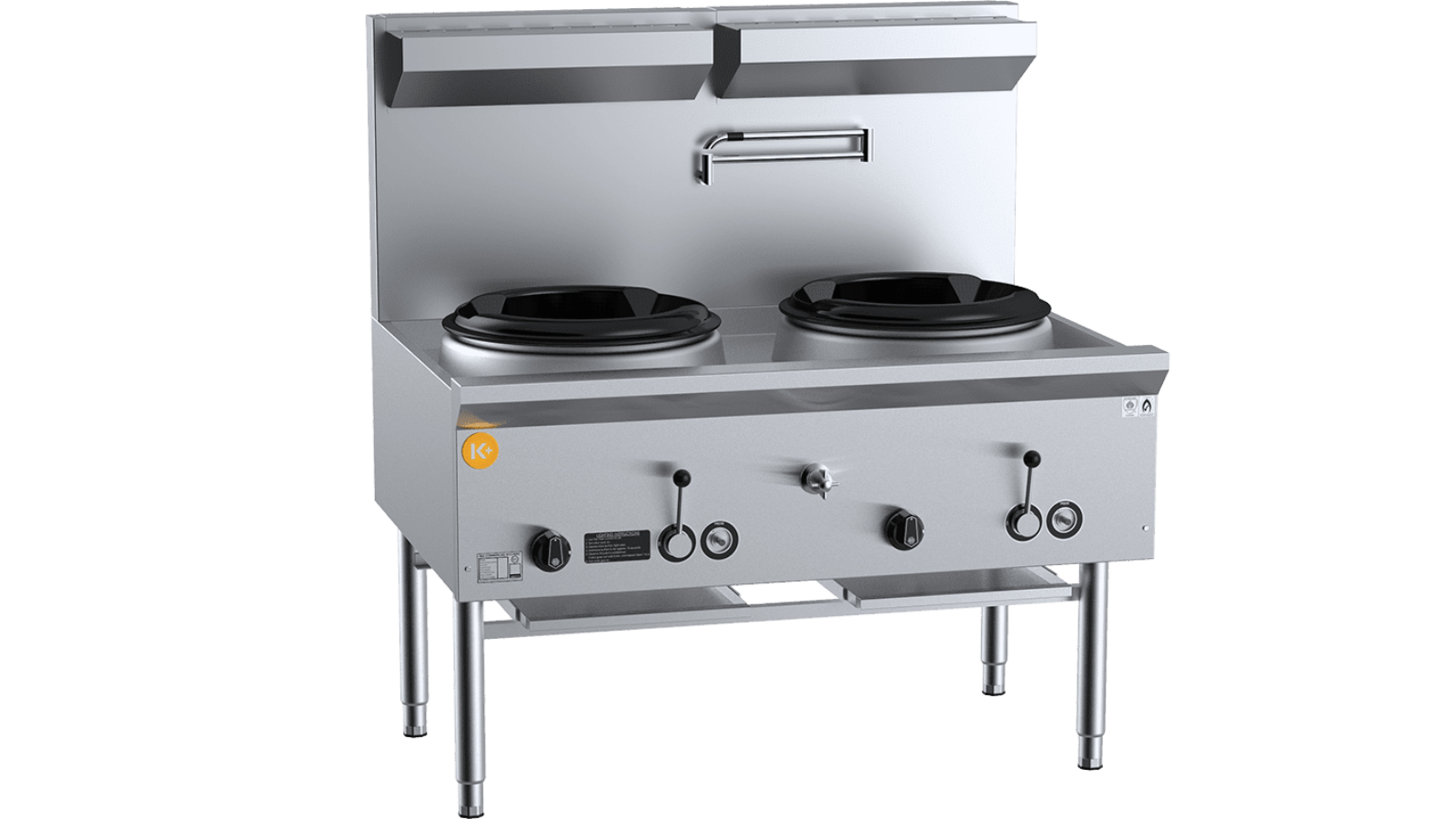 K+ Twin Hole Two Waterless LPG Wok Burner Table | Harvey Norman