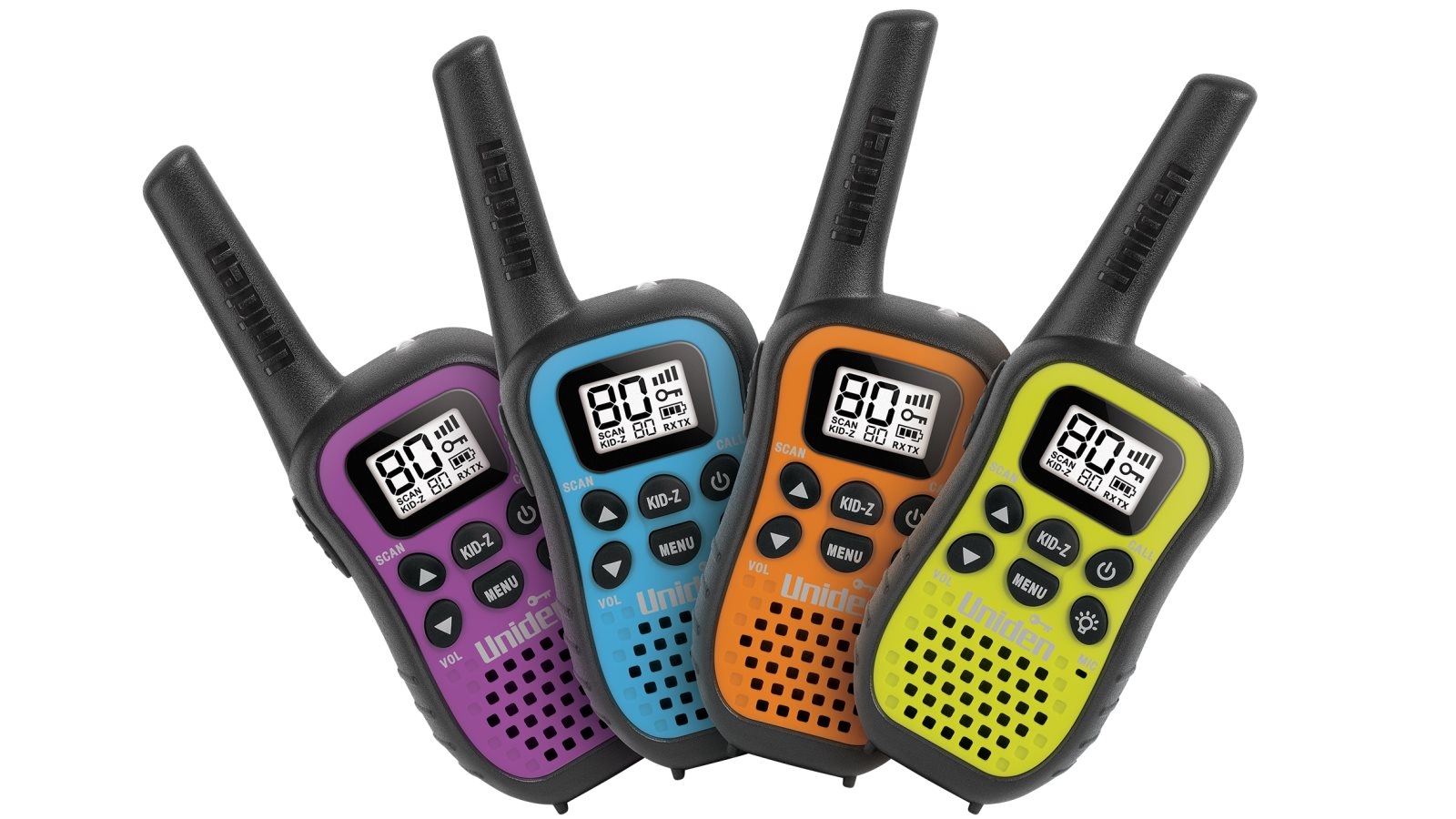 Uniden UH45 Quad Colour Pack UHF CB Handheld Radio with Kid Zone ...