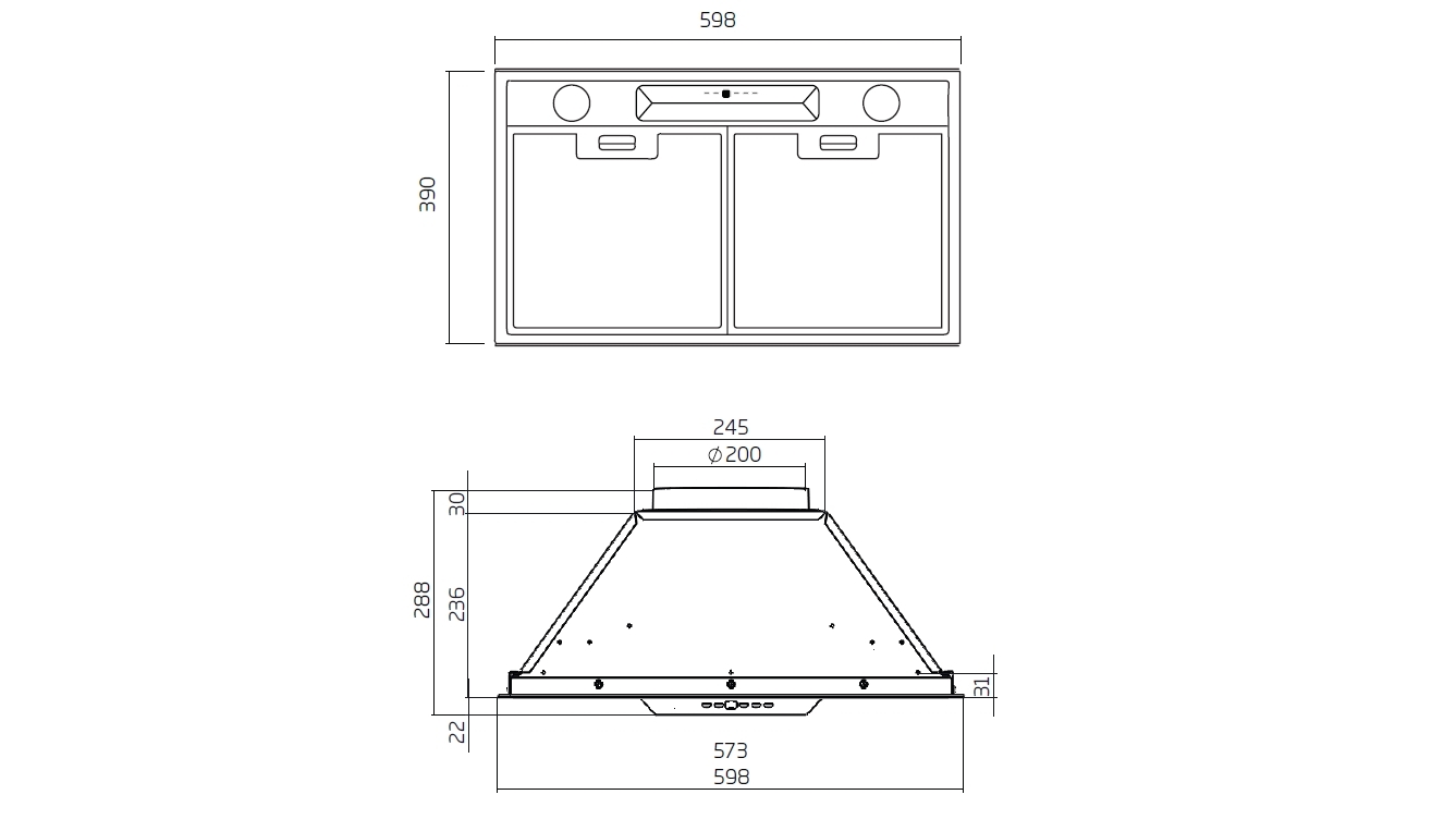 Schweigen 60cm Classic Silent Undermount Rangehood with Isodrive 1600 ...