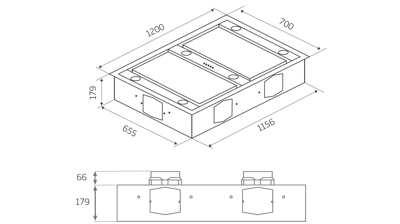 Schweigen 120cm Black Glass Ceiling Cassette Rangehood with Isodrive ...