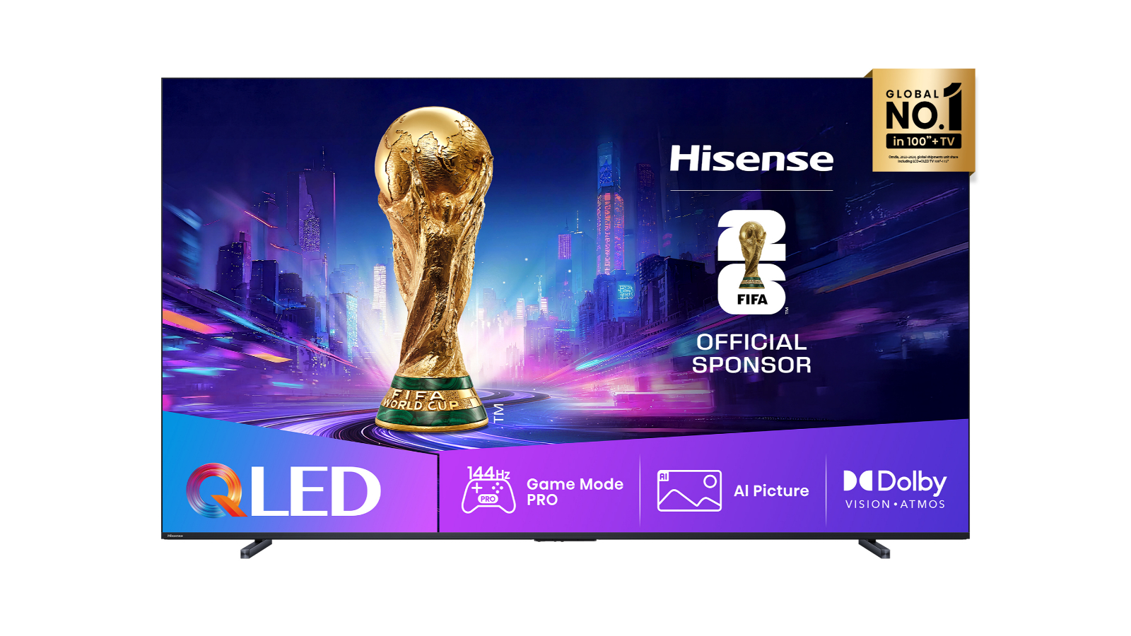 Hisense 100-inch Q7QAU 4K QLED 144Hz Smart TV 2025 | Harvey Norman