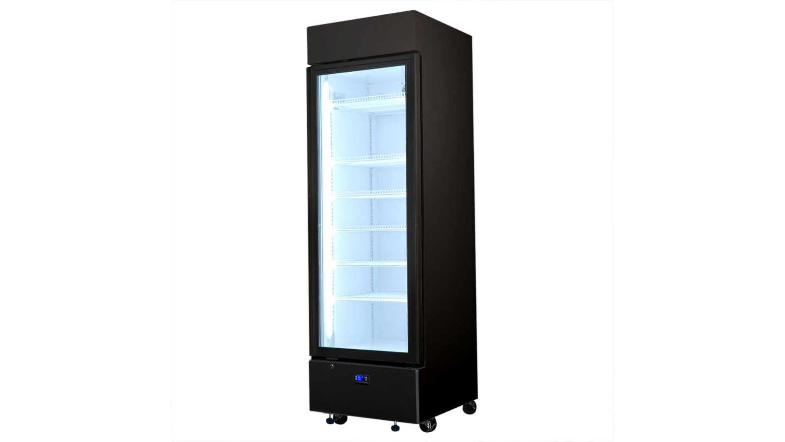 Schmick Commercial Quiet Running Black Glass Door Upright Bar Fridge ...