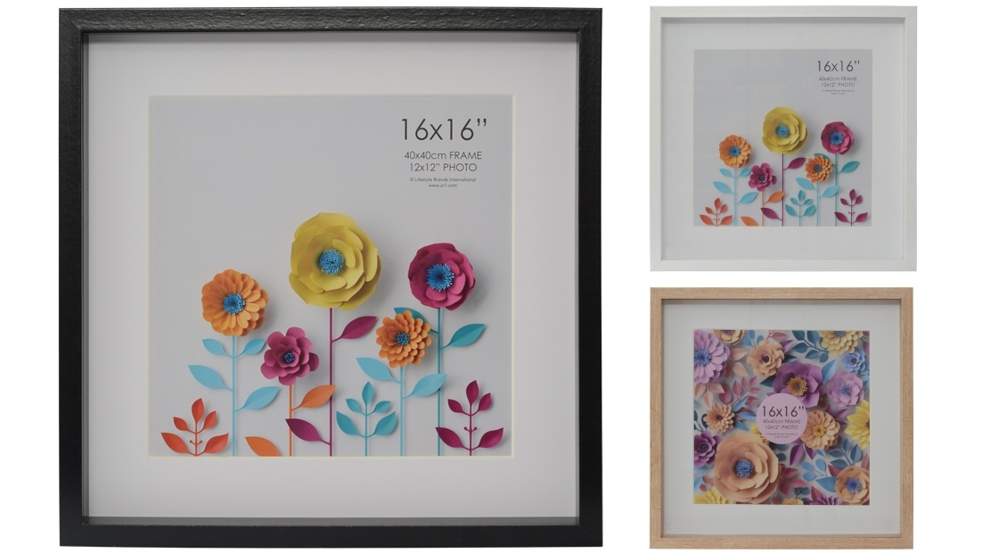 UR1 Vienna 16x16-inch Shadow Box Frame with 12x12-inch Opening | Harvey ...