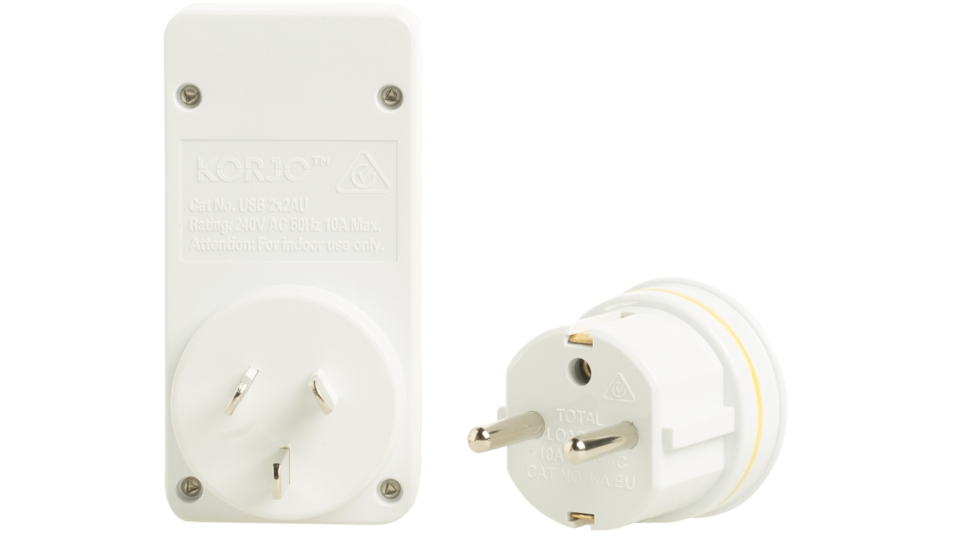 Korjo USB & Power Adapter for Europe | Harvey Norman