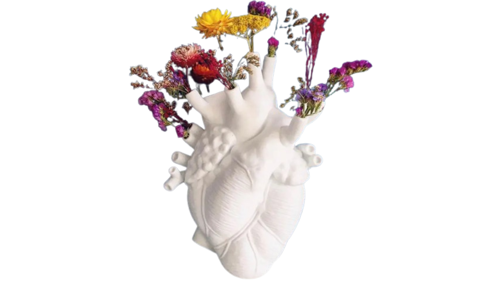 TM Human Heart Vase Unique Pedestal Shaped | Harvey Norman