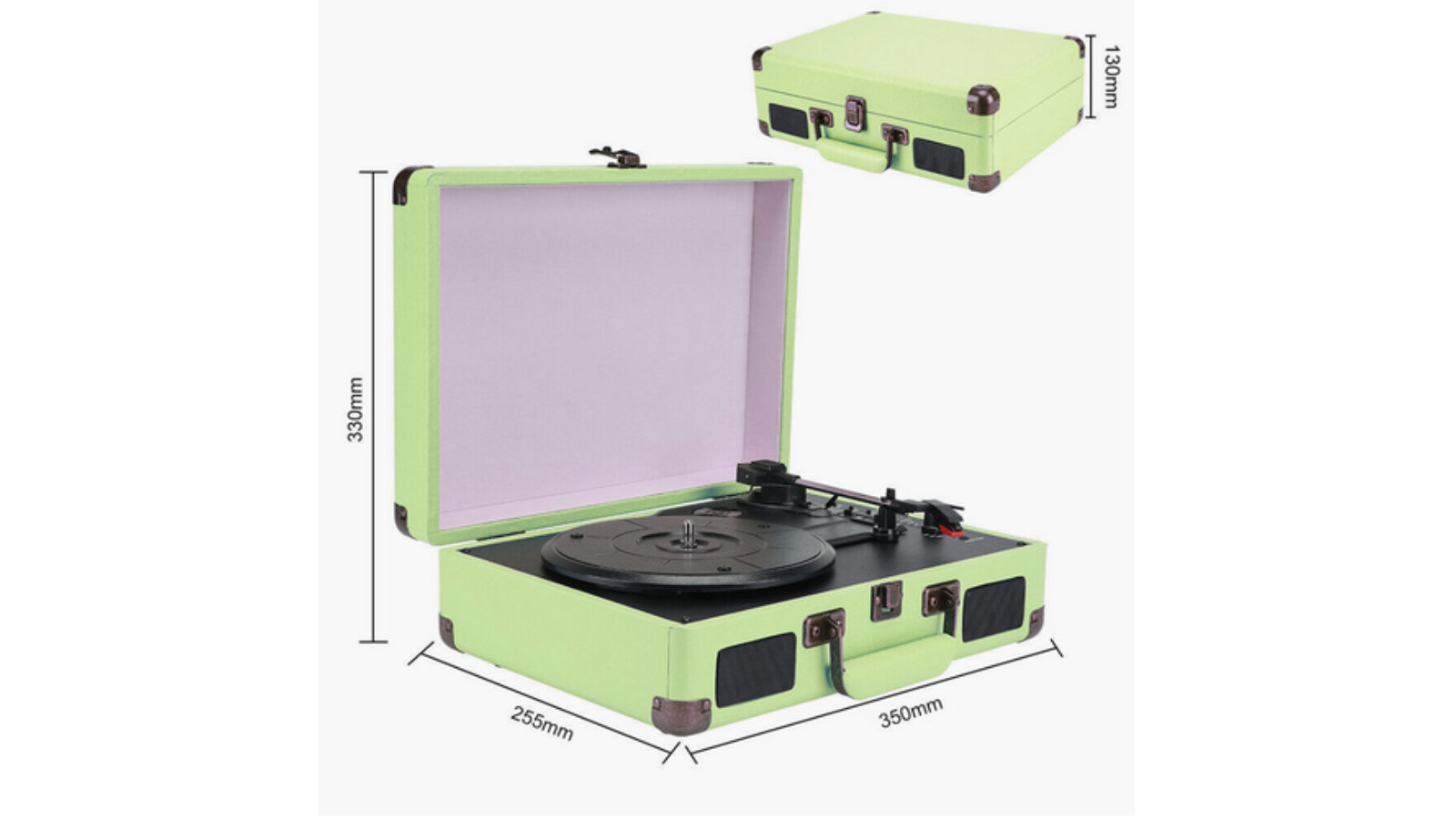 YS Retro Briefcase Vinyl Record Player with Bluetooth Speaker | Harvey ...