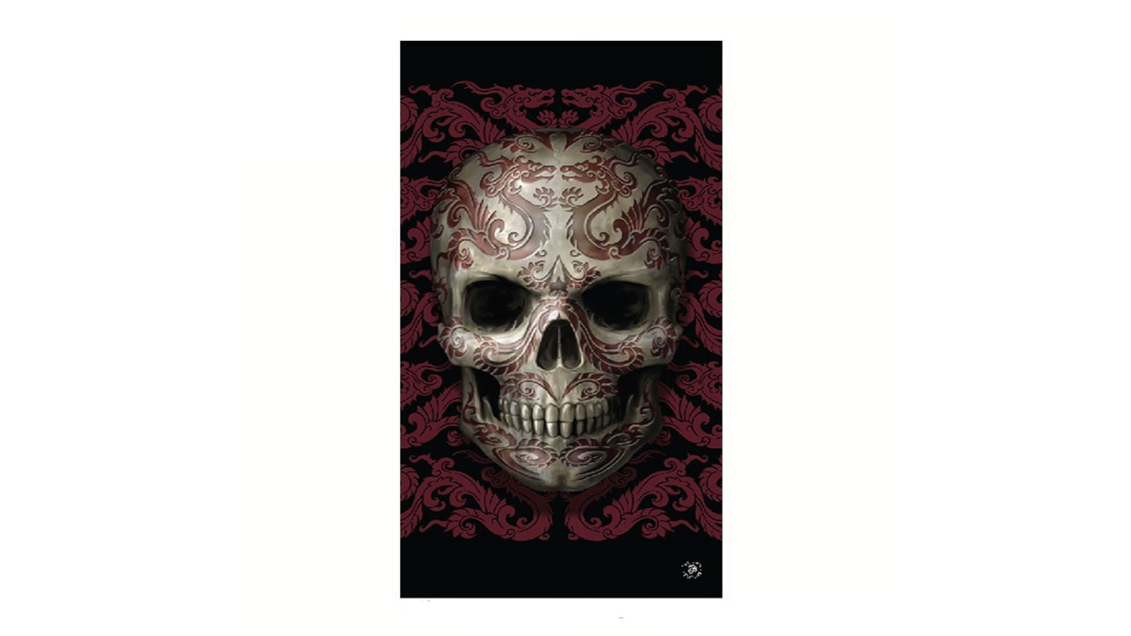 Anne Stokes Fantasy Art Oriental Skull Beach Towel - 75 x 150cm ...