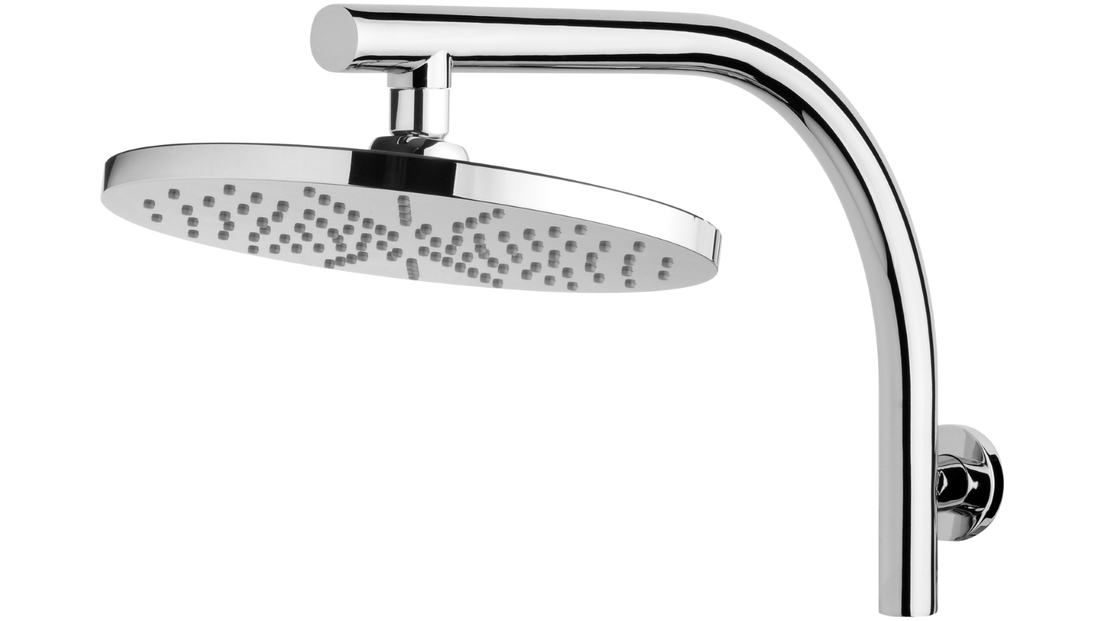 Phoenix Vivid 230mm Round Rose Curved Shower Arm - Chrome | Harvey Norman