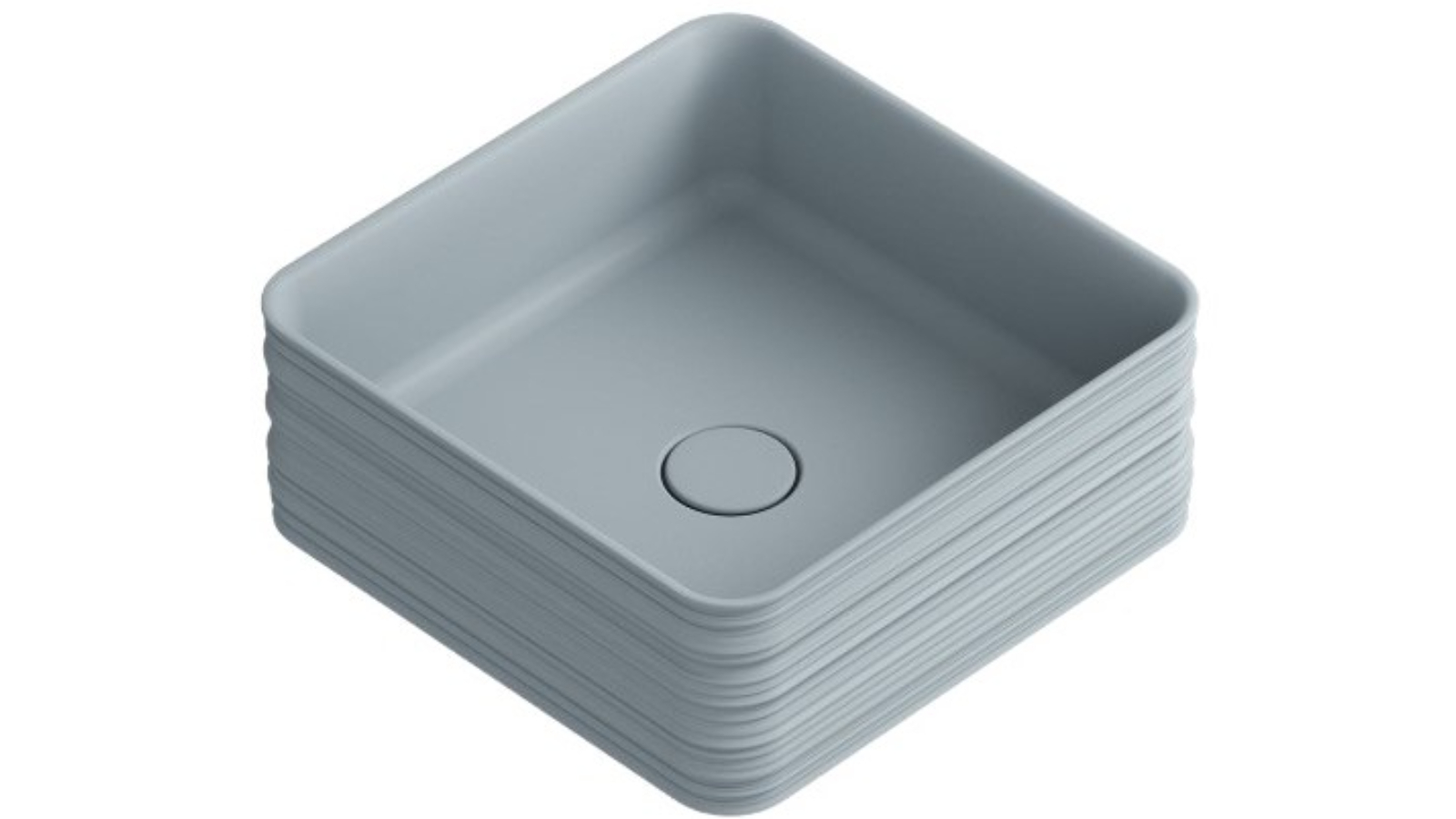 Parisi Trace Square Bench Basin - Matte Tempesta | Harvey Norman