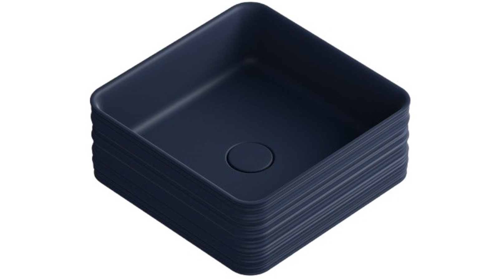 Parisi Trace Square Bench Basin - Matte Oceano | Harvey Norman