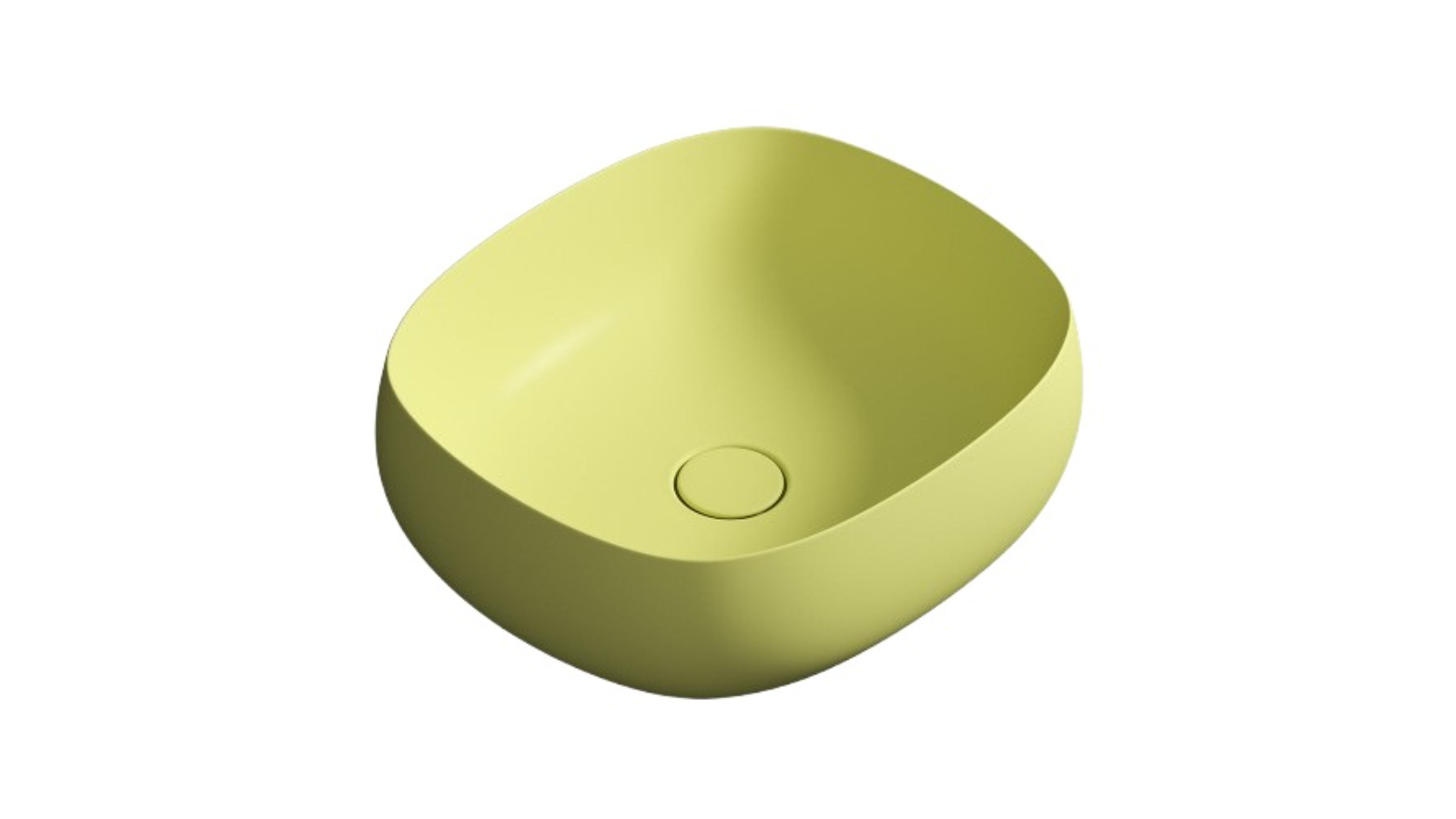 Parisi Seed 450 Square Bench Basin - Matte Zolfo | Harvey Norman