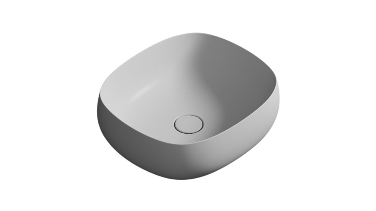Parisi Seed 450 Square Bench Basin - Matte Nuvola | Harvey Norman