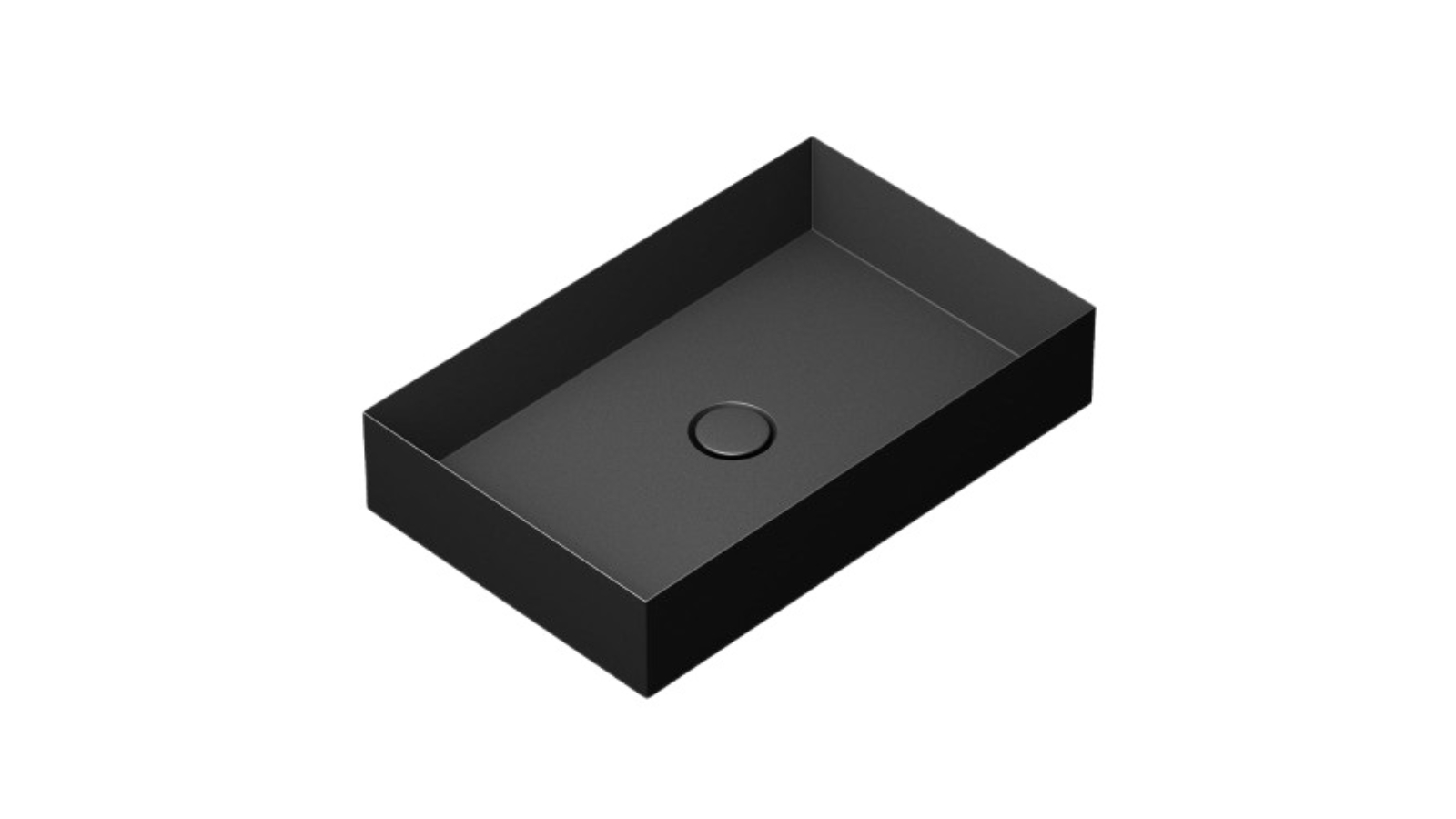Parisi Track 600 Bench Basin - Matte Black | Harvey Norman