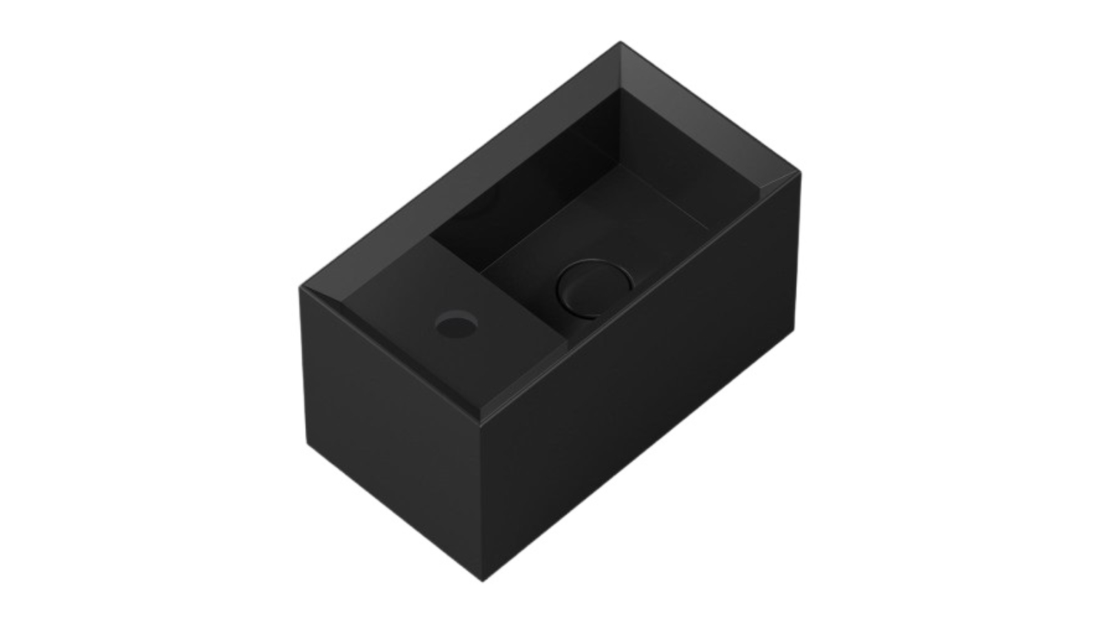 Parisi Cut 450 Wall Basin with Left Tap Landing 1 Tap Hole - Gloss ...