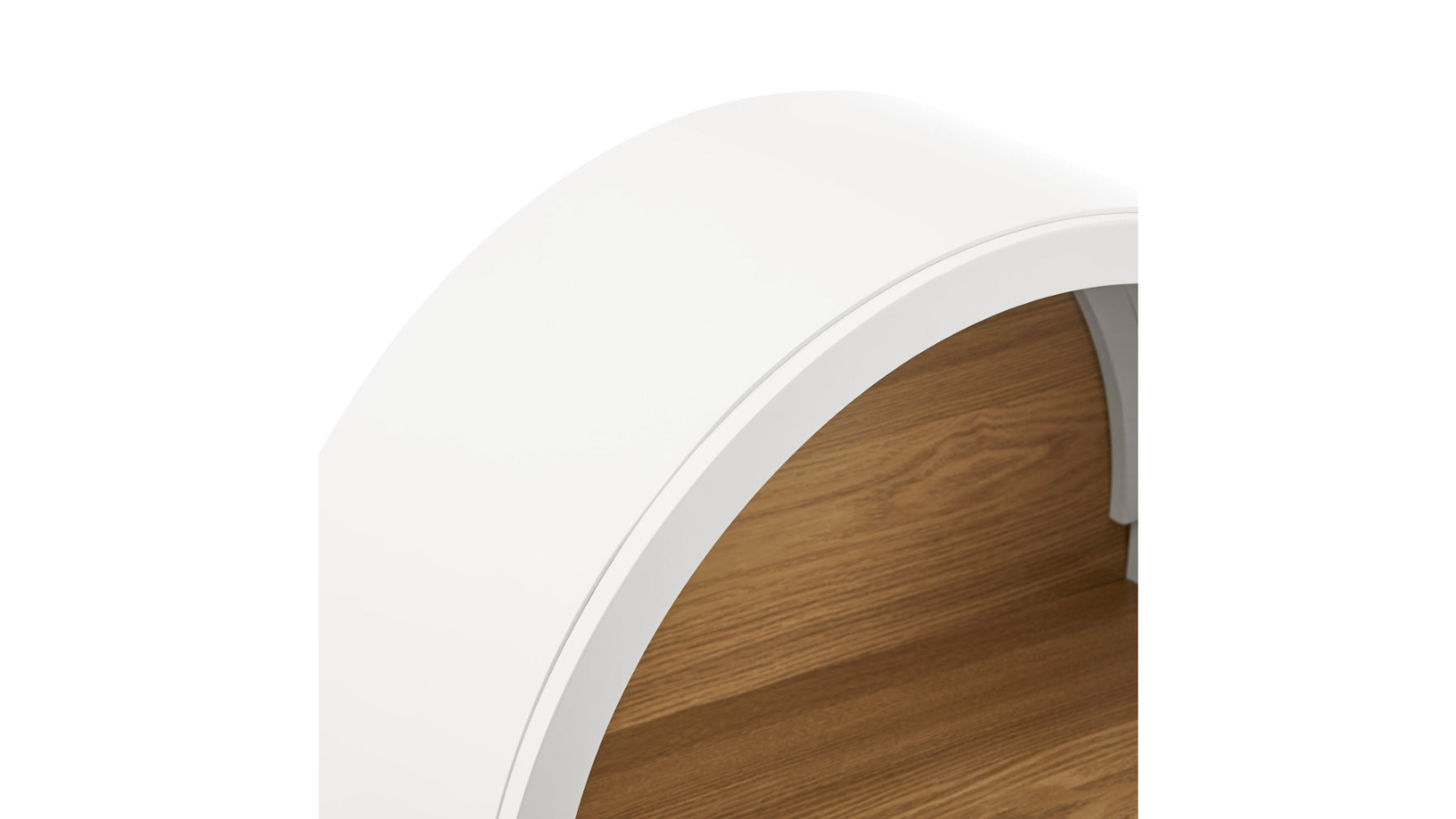 Design Square 3-Tier Van Arched Bookcase Display Cabinet - White ...