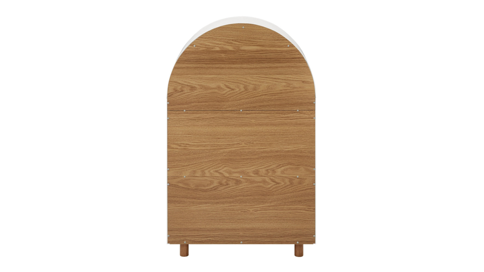 Design Square 3-Tier Van Arched Bookcase Display Cabinet - White ...