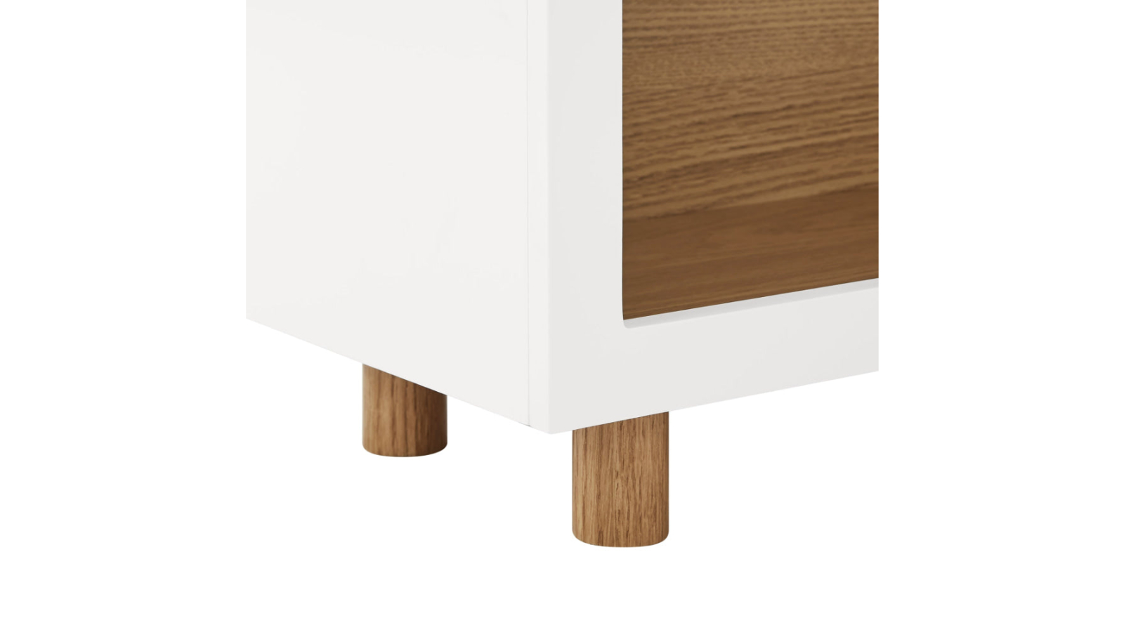 Design Square 3-Tier Van Arched Bookcase Display Cabinet - White ...