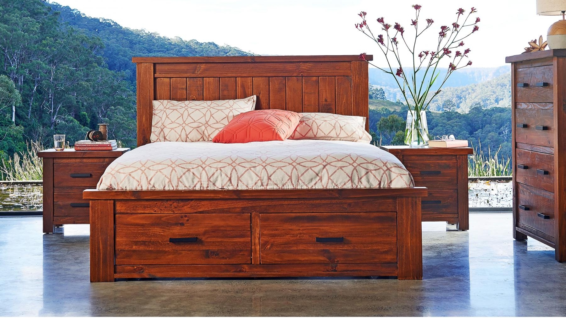 Cobar 2-Drawer Bed - Double | Harvey Norman