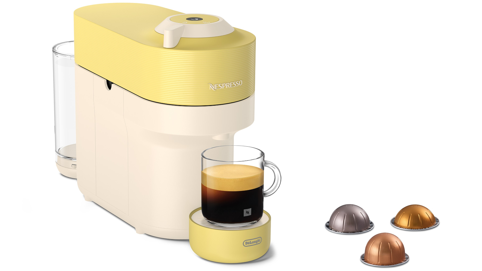 Nespresso Vertuo Pop Capsule Coffee Machine - Lemon | Harvey Norman