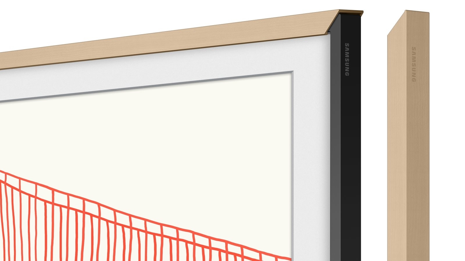Samsung 43-inch Customisable Modern Frame for Frame TV - Beige | Harvey ...