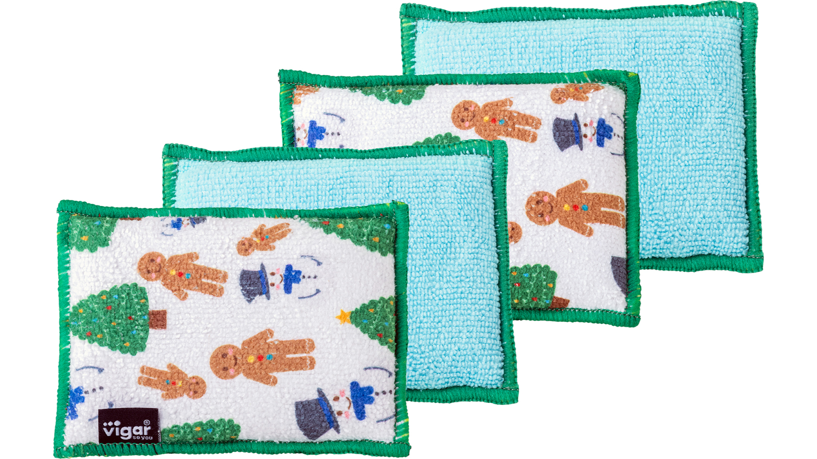 Vigar Frosty The Snowman Microfibre Sponge - Pack of 4 | Harvey Norman