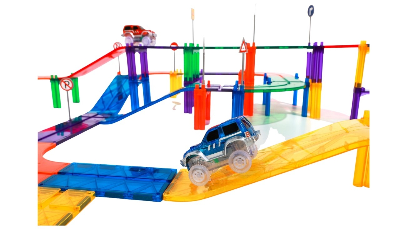Jenjo Games 108 Piece Magnetic Car Track Set | Harvey Norman