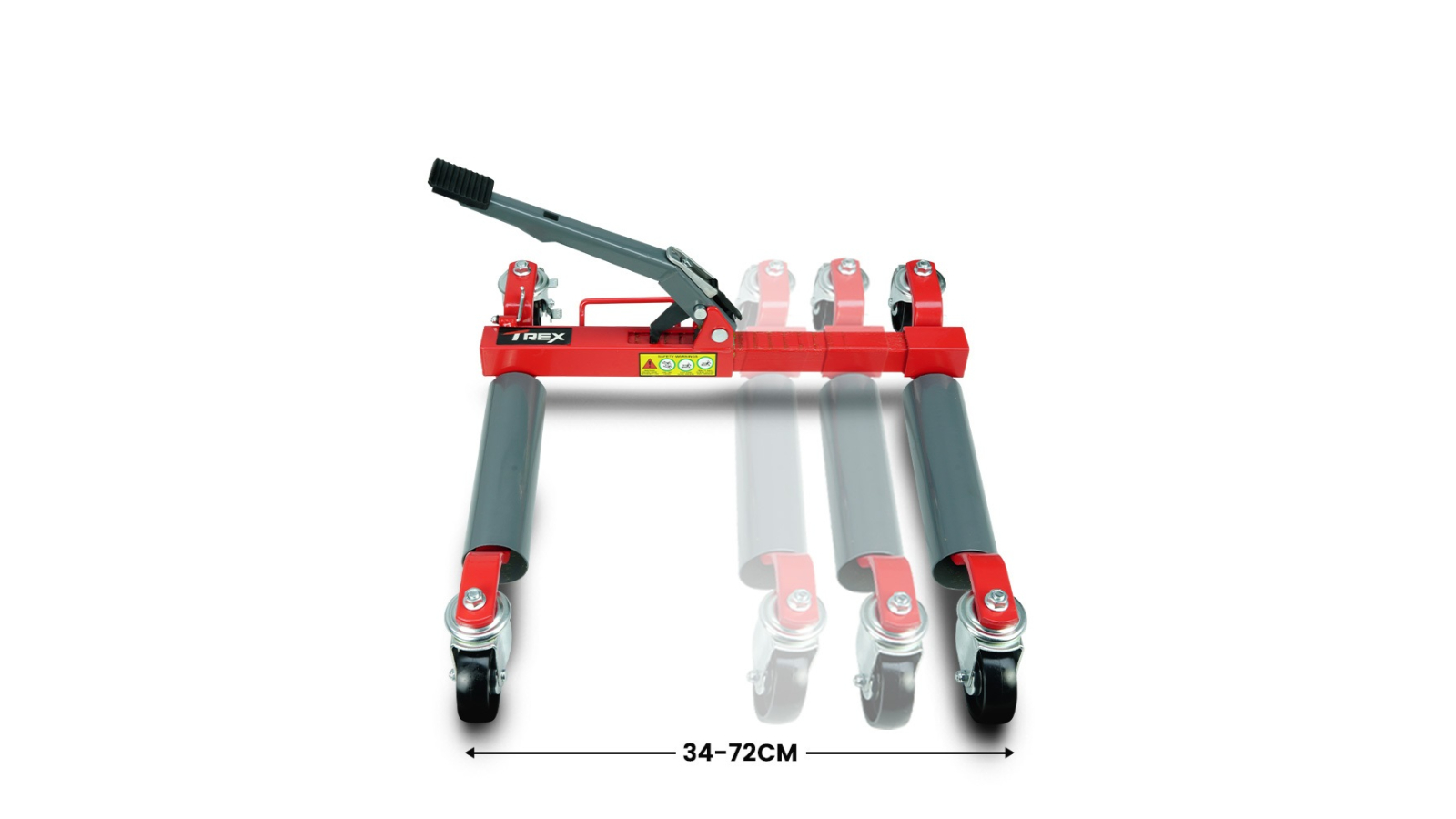 T-Rex Mechanical Ratcheting Foot Pedal Wheel Dolly For Auto Car Moving ...
