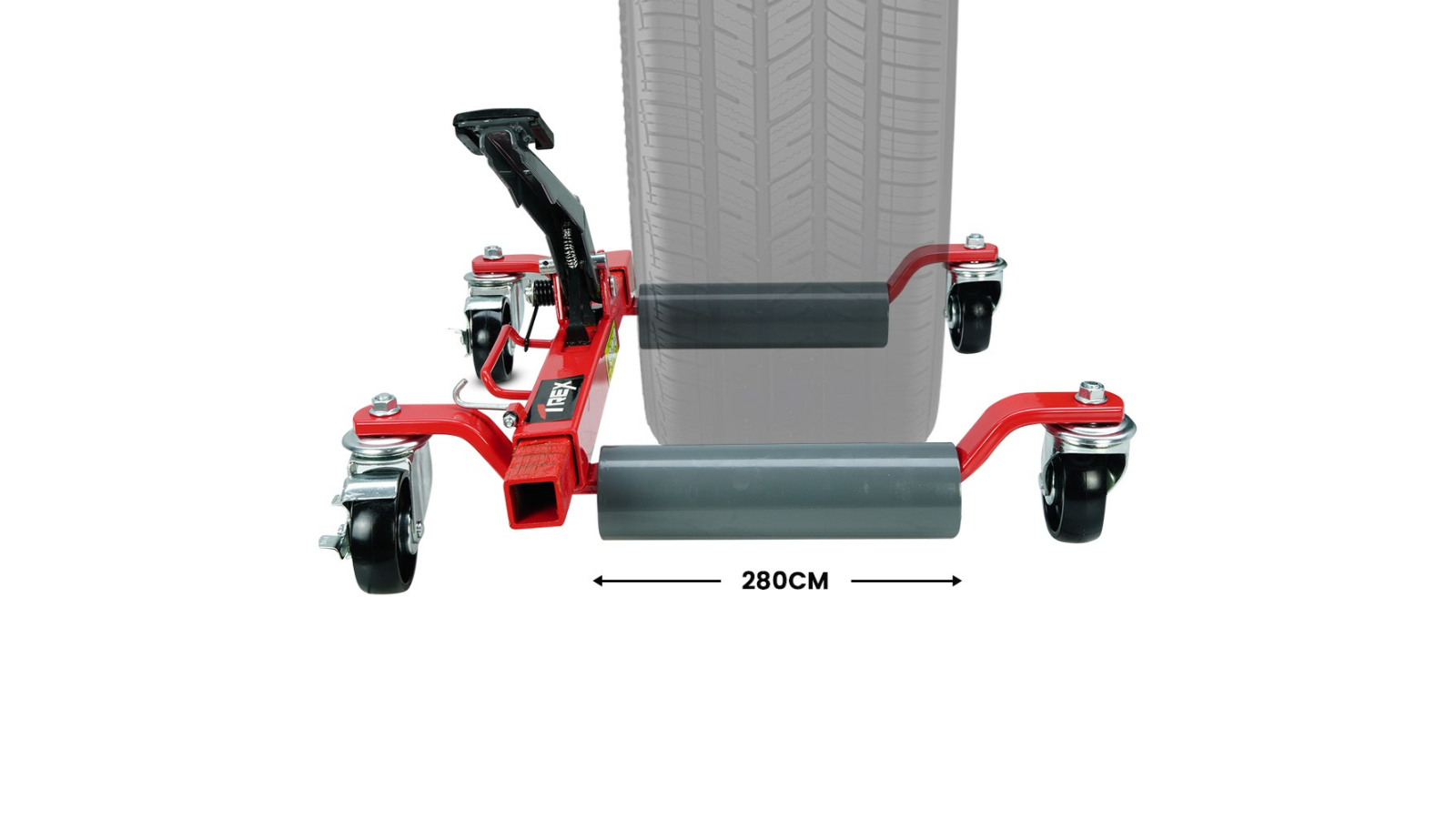 T-Rex Mechanical Ratcheting Foot Pedal Wheel Dolly For Auto Car Moving ...