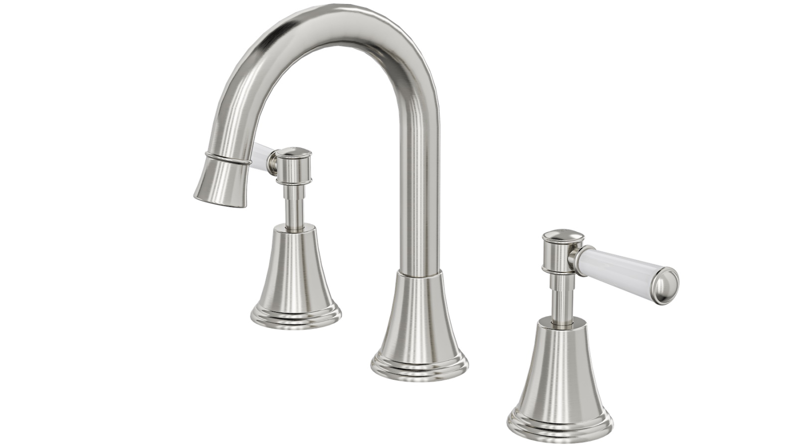 Linsol Vintage Lever Handle Basin Set - Brushed Nickel | Harvey Norman
