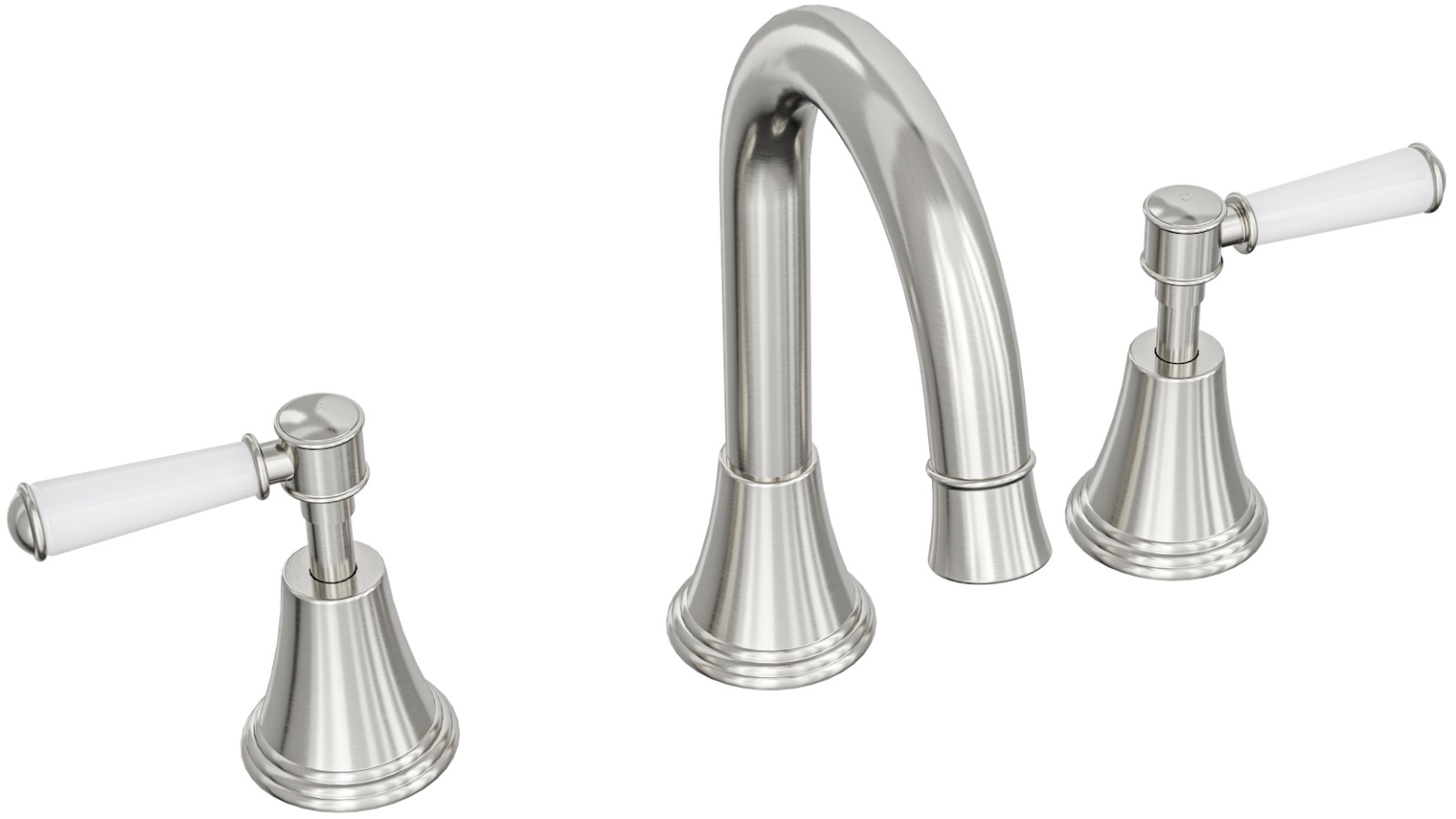 Linsol Vintage Lever Handle Basin Set - Brushed Nickel | Harvey Norman