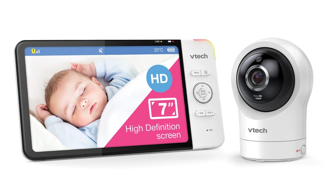 VTECH 7-inch Smart Wi-Fi HD Full Colour Pan and Tilt Baby Monitor with ...