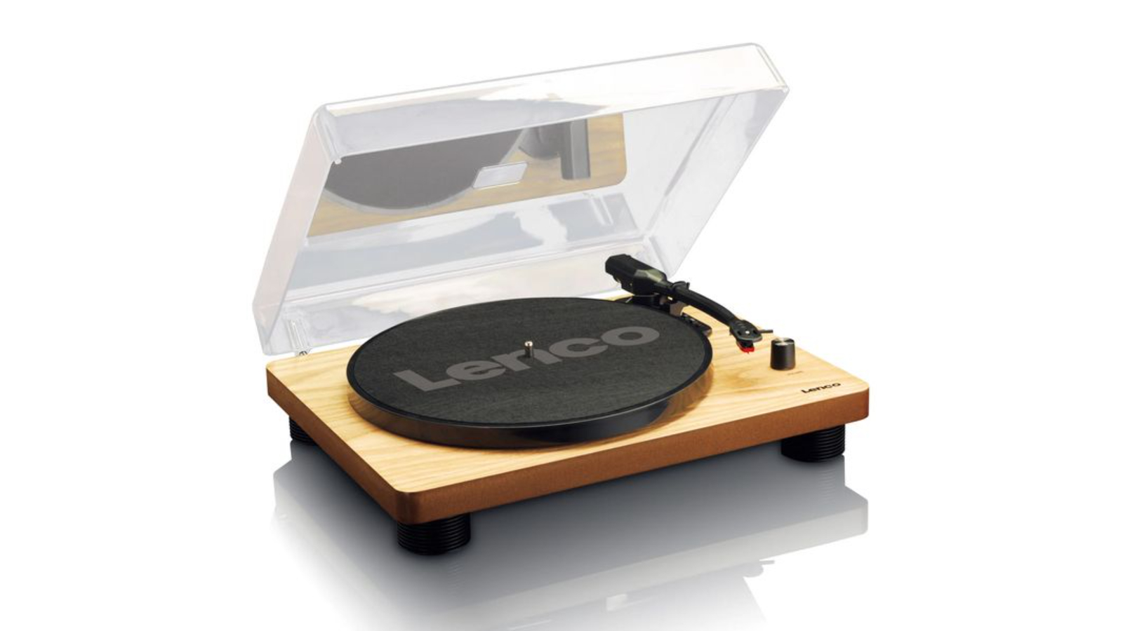 Lenco Turntable with Built-In Speakers - Pine | Harvey Norman